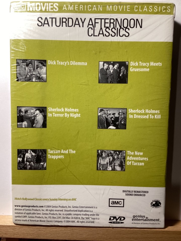Saturday Afternoon Classics: (DVD 3 Disc Set) 6 Movies - Tarzan, Tracy ...