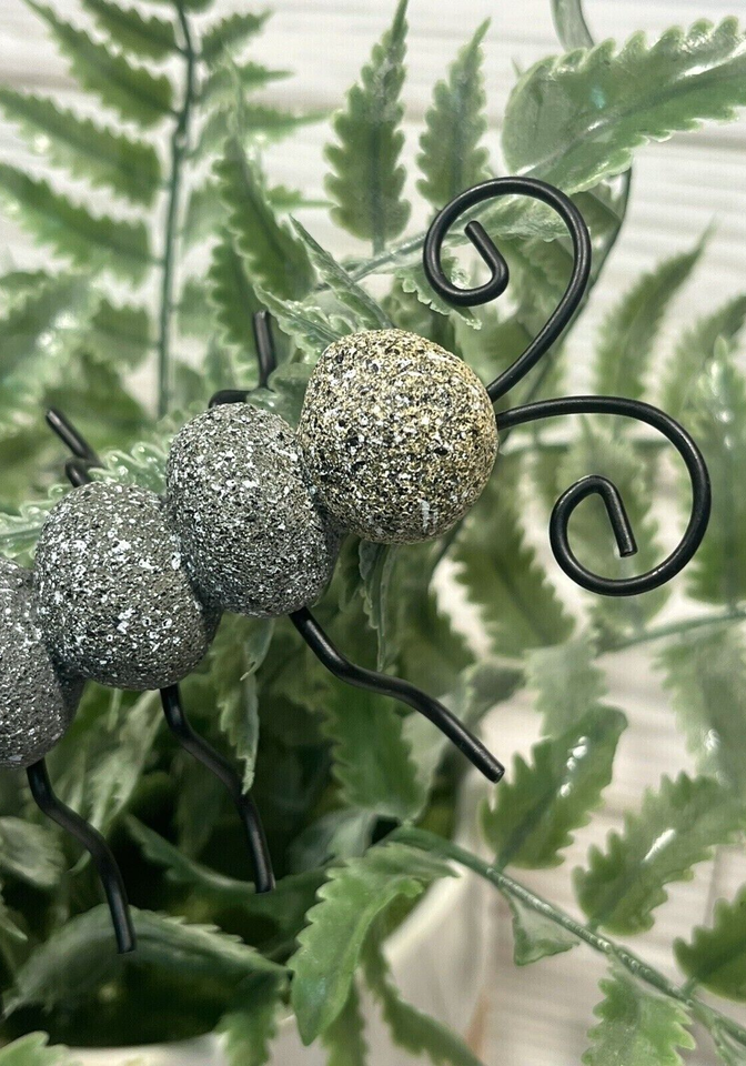 Stone Look Centipede Garden Rock Centipede Black Metal Arms Art ...