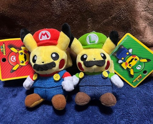 Nintendo Pokemon Center Limited Mario Pikachu Luigi Pikachu Plush doll ...
