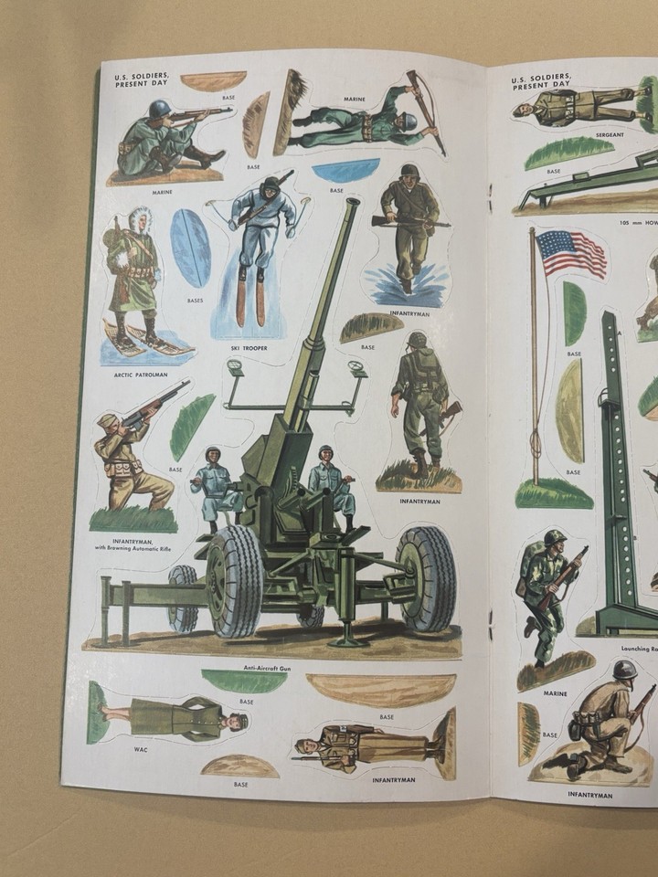 Soldiers Punch Out Book 1957 Complete Giant Funtime Books | eBay