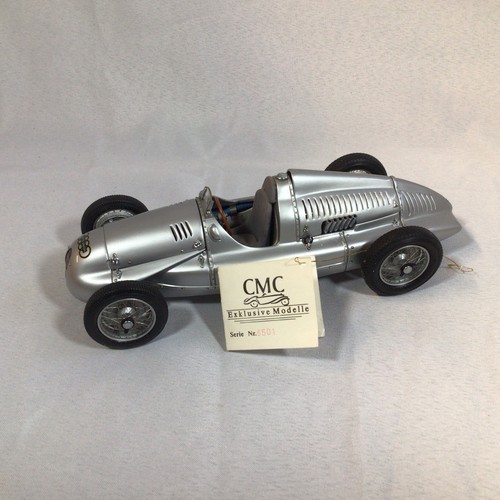 CMC 1/18 Auto Union Type D 1938-1939 Diecast Model Car Silver Serie ...