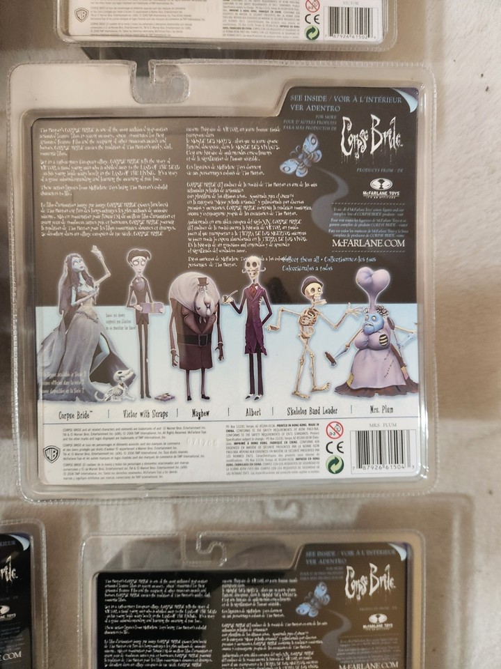 COMPLETE SET McFarlane Toys Tim Burton Corpse Bride Figures Complete ...
