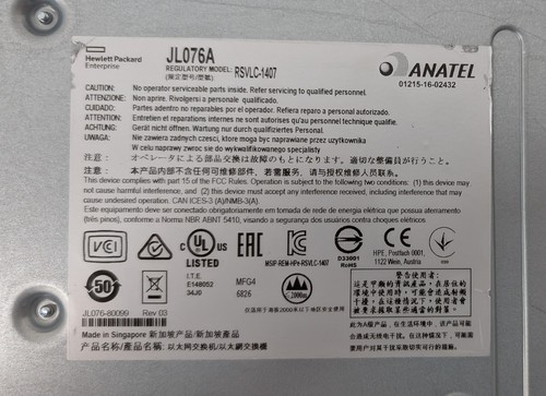 HP Aruba JL076A dual power w/stack mod | eBay