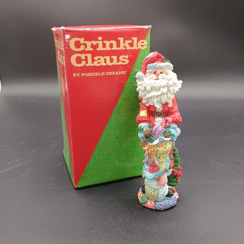 Vintage~1994 "Santa w/Patchwork Bag" Crinkle Claus by Possible Dreams ...