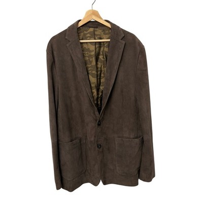 Allen Edmonds Goat Suede Blazer Mens 2XL Genuine Leather Sport Coat ...