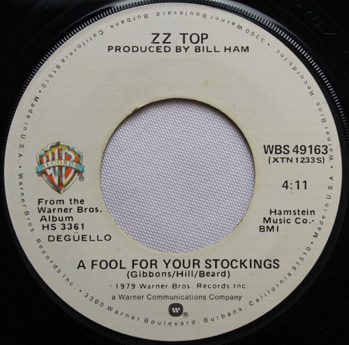 ZZ TOP I THANK YOU / A FOOL FOR YOUR STOCKINGS 45 7" RECORD VG- *QUICK ...