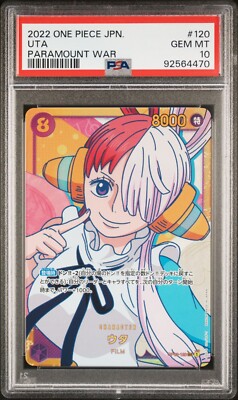 PSA 10 Uta Parallel Rare Paramount War OP02-120 One Piece Japanese Card ...