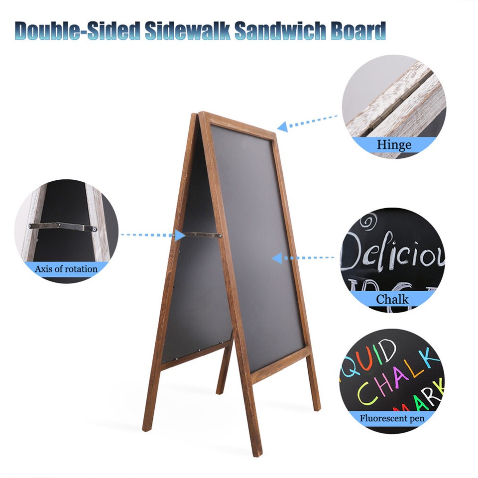 Magnetic A-Frame Chalkboard Message Sign Board Extra Large 44"x22" Free ...