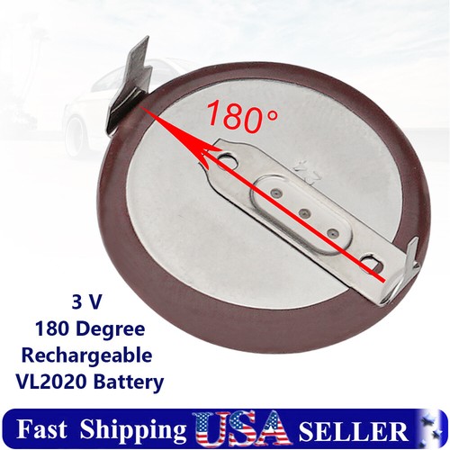 VL2020 Rechargeable Lithium Battery 3V With 180 Degree Leg For BMW Fob ...