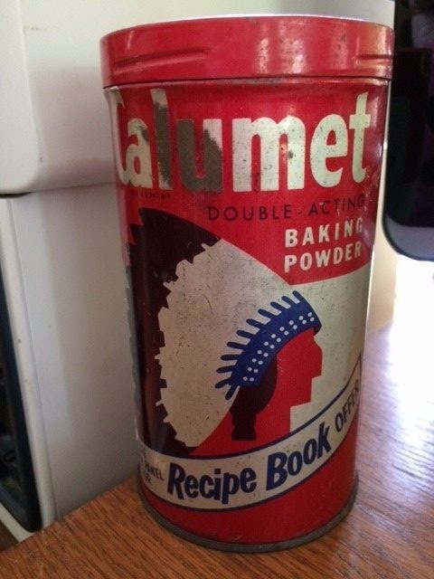 Calumet Indian Baking Powder Tin 1lb Container General Foods Vintage | eBay