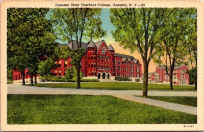 Postcard Oneonta State Teachers College Oneonta NY Linen | eBay