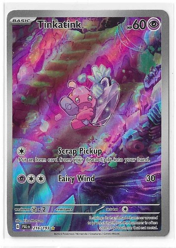 Tinkatink - 216/193 - Pokemon Paldea Evolved Illustration Rare Card NM ...