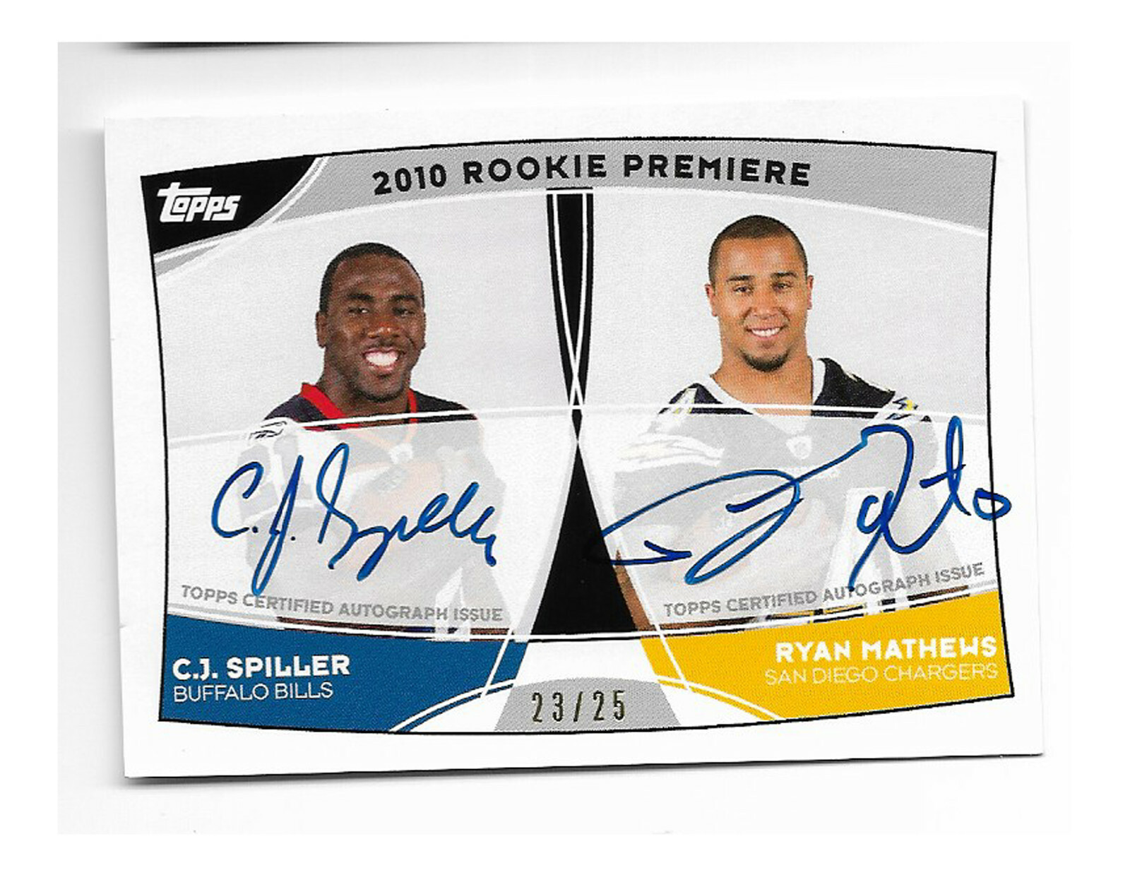 2010 Topps Rookie Premiere C.J. Spiller & Ryan Mathews Autographs | eBay