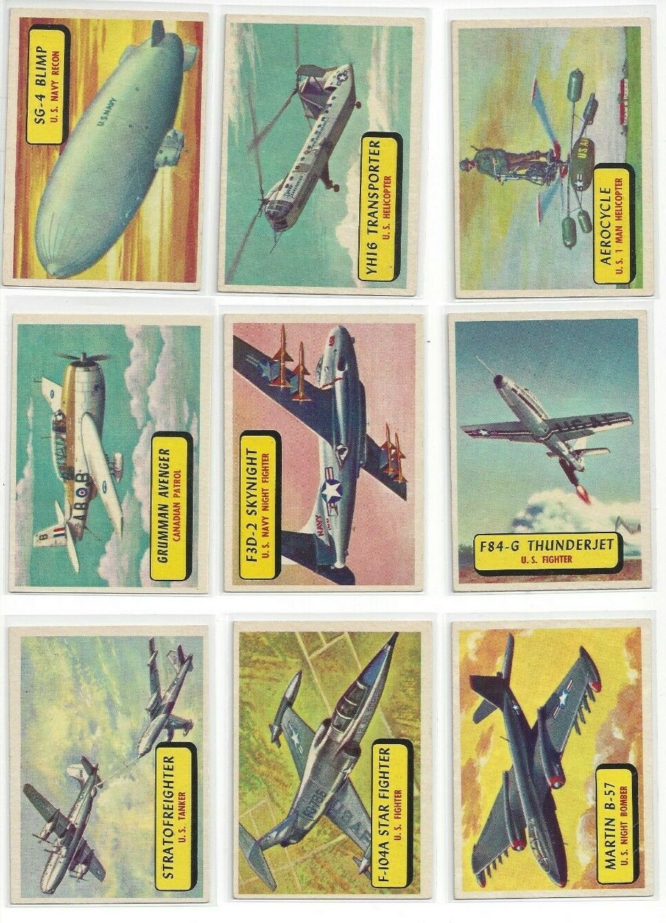 Topps 1957 Planes lot of 13 cards mostly EX, some VG | eBay