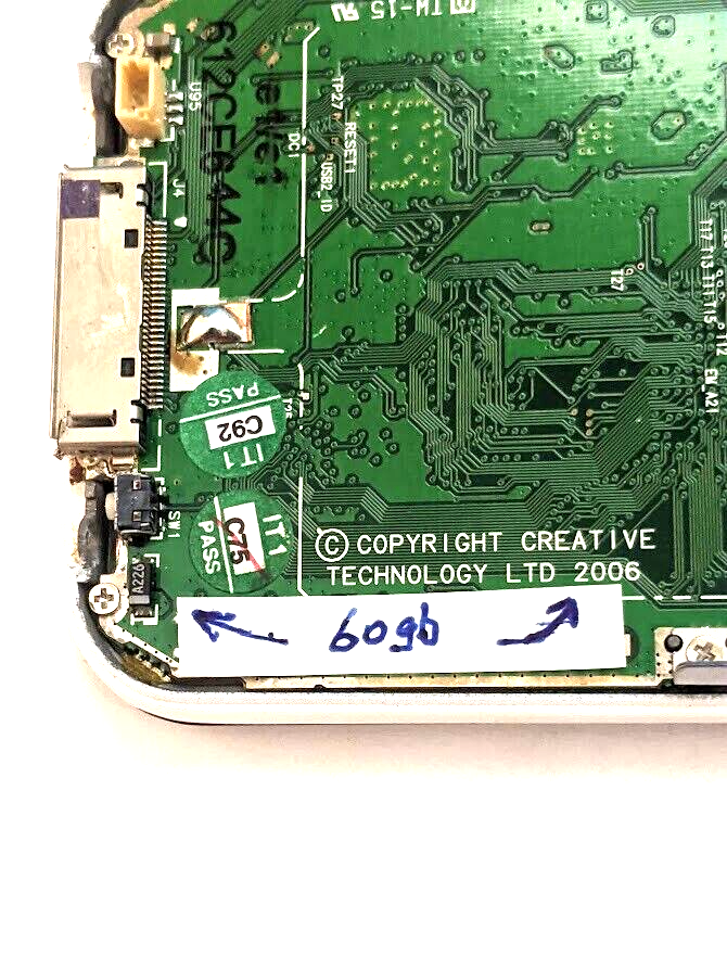 Creative Zen Vision M Hitachi 60gb ZIF Hard Drive w/New Firmware 1.21. ...