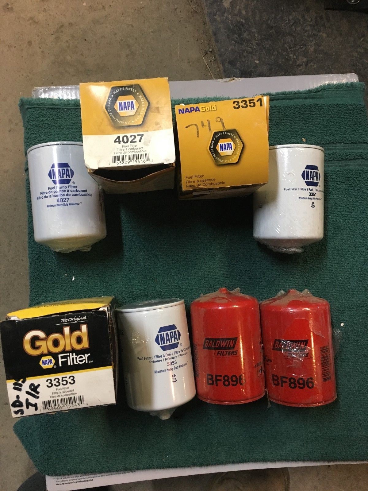 Lot of 5 New Fuel Filters Baldwin BF896 Napa 3351 4027 3353 | eBay