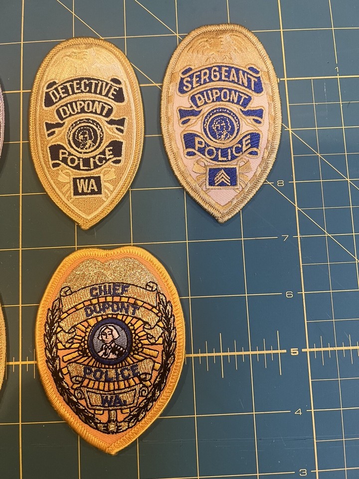 WASHINGTON WA DUPONT POLICE NICE SHOULDER PATCH SET | eBay