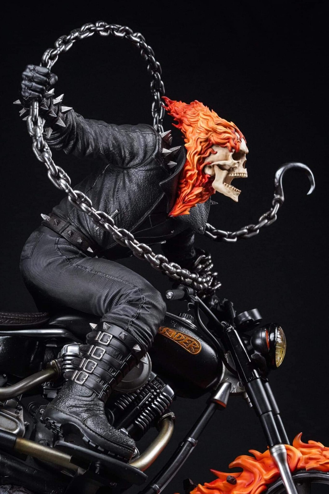 Custom 1/4 LL Digitals Marvel Ghost Rider Statue On Bike Franco ...