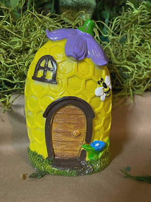 Dollhouse Fairy Garden Accessories Hobbit Bumble Bee Beehive House ...