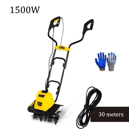 Electric Scarifier Plowing Machine Garden Soil Ploughing Digging 1500W ...