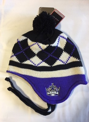 Los Angeles Kings Knit Beanie Toque Winter Hat Skull New NHL Ear Flap ...