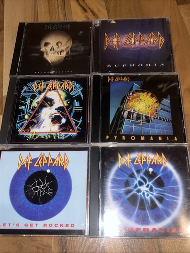 Def Leppard CD Lot 6 Pyromania, Euphoria, Adrenalize, Hysteria ...