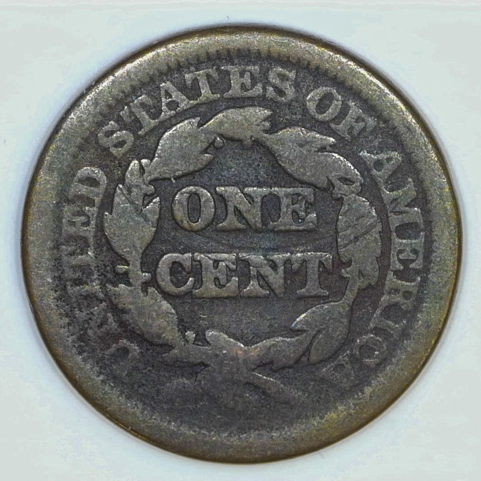 ~EARLY AMERICAN COPPER~ 1850 US Liberty Braided Hair Large One Cent G ...