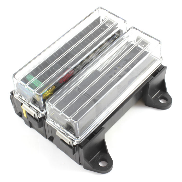 16 Way Blade Fuse Box & 4 Way Relay Box Combo Holder / Block 12v / 24v ...