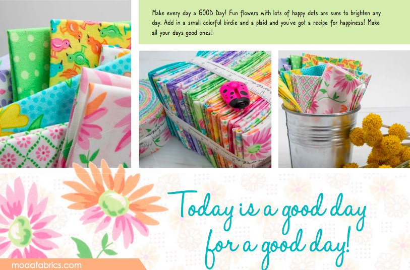 Moda GOOD DAY 22377 22 Purple Green Floral ME & MY SISTER Quilt Fabric ...