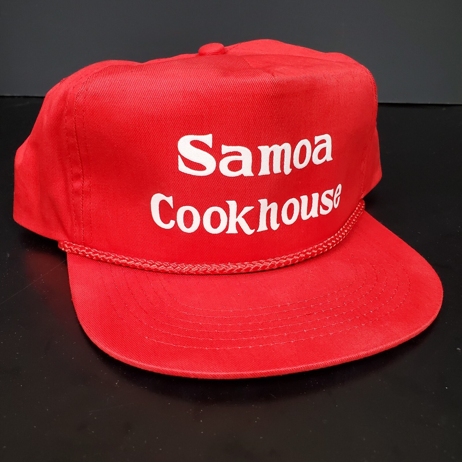Rare Vtg 80's Hat SAMOA COOKHOUSE ☆ CA NORCAL EUREKA Redwood Snapback ...