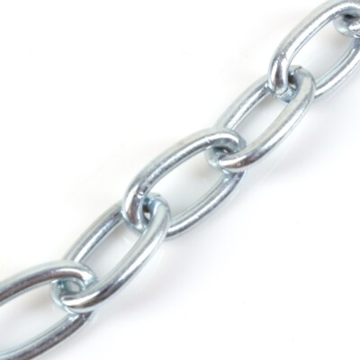 2M STEEL CHAIN Welded Links Security Fastening Hanging Tethering Heavy ...