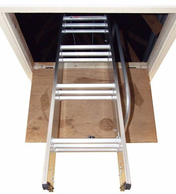 Werner 76003 3 Section Loft Ladder with Handrail for sale online | eBay