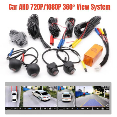 360° Car Camera Panoramic Surround View AHD 1080P Right+Left+Front+Rear ...