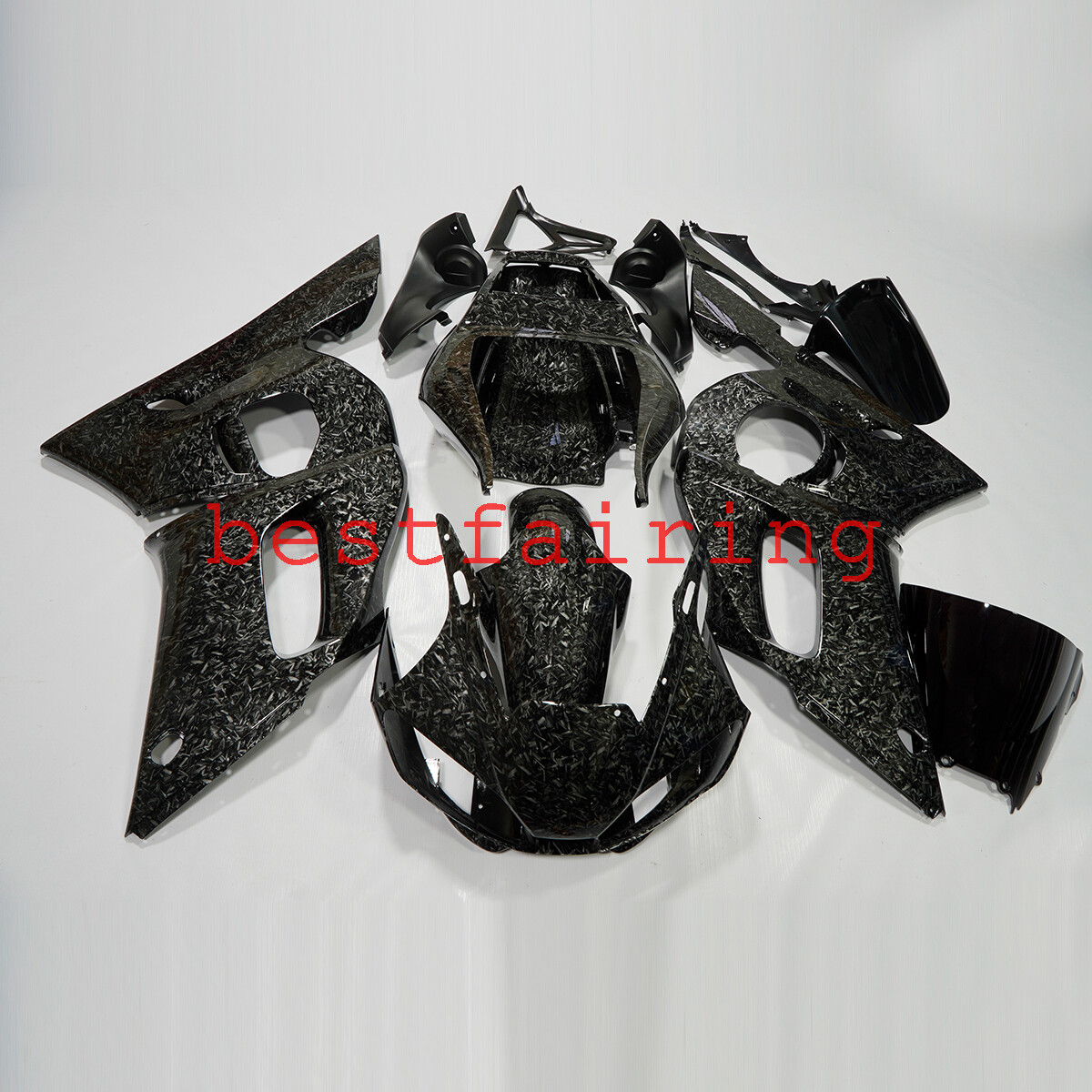 Forged Carbon Fiber Fairing Kit for Yamaha YZF R6 1998-2002 Black ...