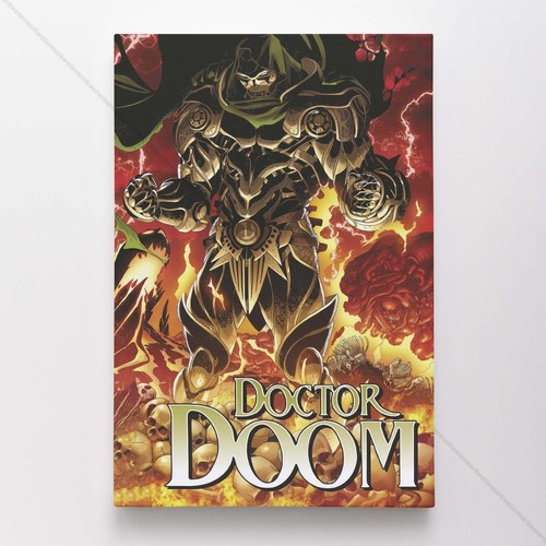 Doctor Doom Poster Canvas Marvel F4 Comic Book Cover Art Print #31086 ...