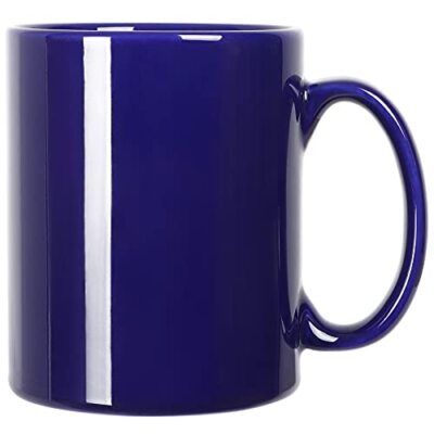 20 OZ Extra Large Ceramic Coffee Mug Super Big Tea Cup with Handle Blue ...