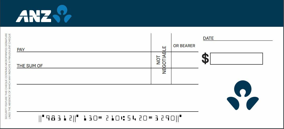 Anz Mock Cheque Giant Novelty Cheques
