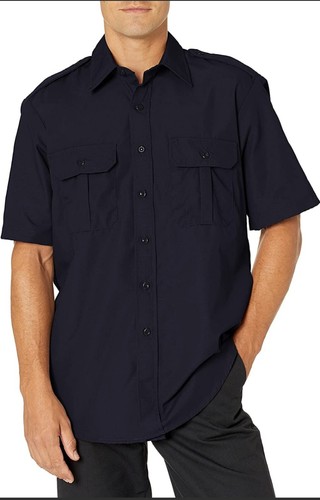 Propper Men's Short Sleeve Tactical Dress Shirt LAPD Navy blue | eBay ...