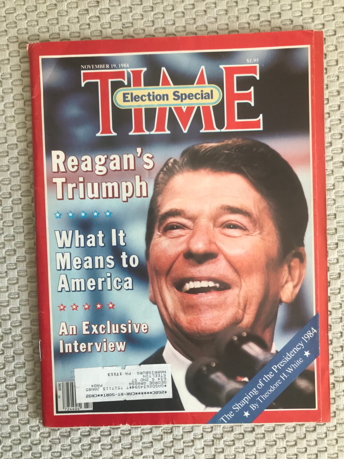 RONALD REAGAN TIME MAGAZINE 1984 RE-ELECTION PRESIDENT | eBay