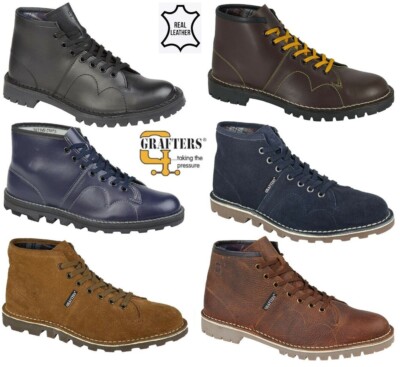 Mens Monkey Boots Mods Retro Grafters Original 1960s Leather Classic ...