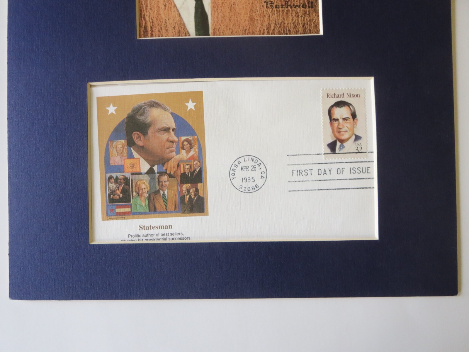 Norman Rockwell portrait of Richard Nixon and the First day Cover of ...