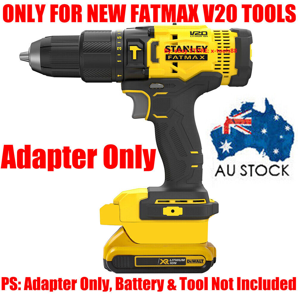 1x Adapter For DeWalt 18v XR Li Ion Battery To NEW STANLEY FATMAX V20 Tools