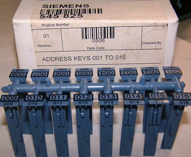 NEW SIEMENS ADDRESS KEYS 001 TO 016 MODEL NO. 545 825 | eBay