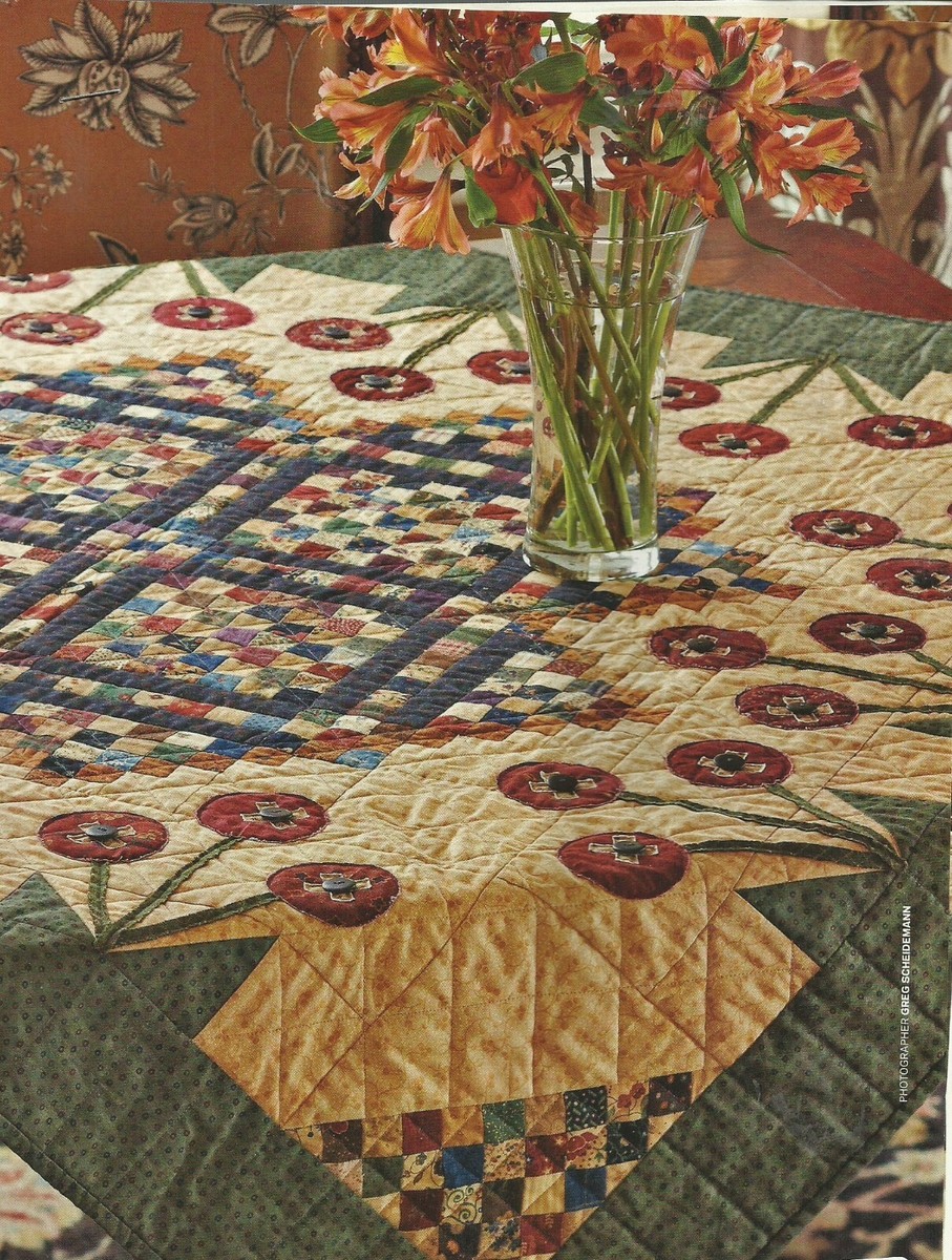 Country Garden Quilt Pattern Lesley Teare Designs Folk Art Country