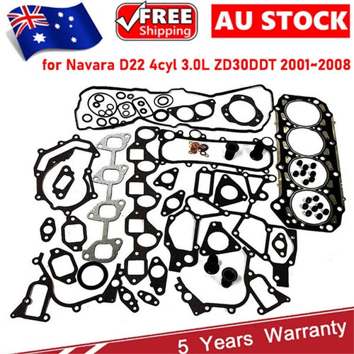 Full Engine Gasket Set Kit inc Head for Navara D22 4cyl 3.0L ZD30DDT ...