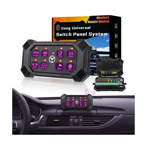 Wireless 8 Gang Switch Panel Toggle Momentary Pulsed Waterproof 12V ...