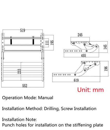 MANUAL PULL OUT DROP DOWN FOLDING STEP Motorhome RV Campervan Caravan ...