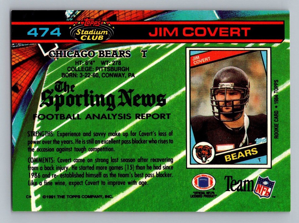 1991 Stadium Club #474 Jim Covert | eBay