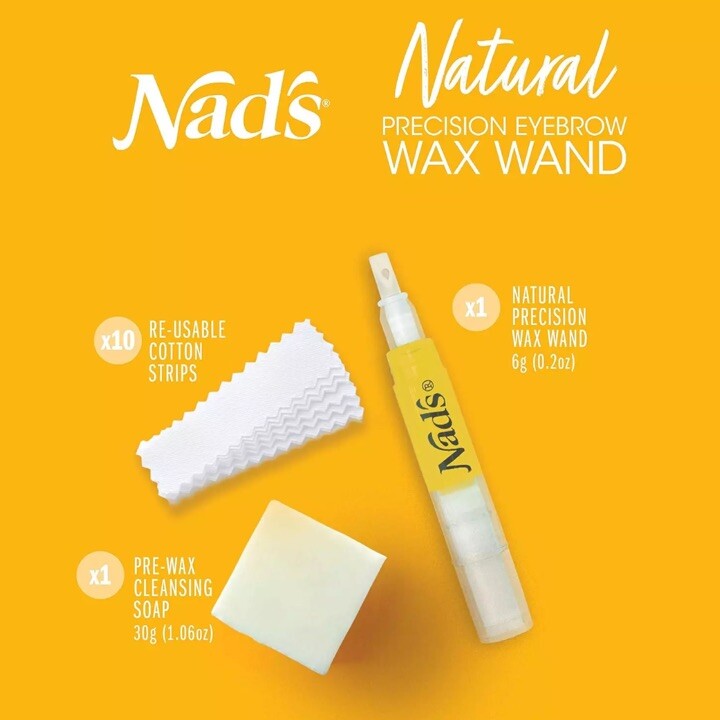 Nads Eyebrow Shaper Wax Kit - Natural All Skin Types -Facial Hair ...