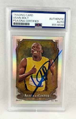 Usain Bolt Signed Card 2024 Topps Allen & Ginter Silver #208 Olympics ...